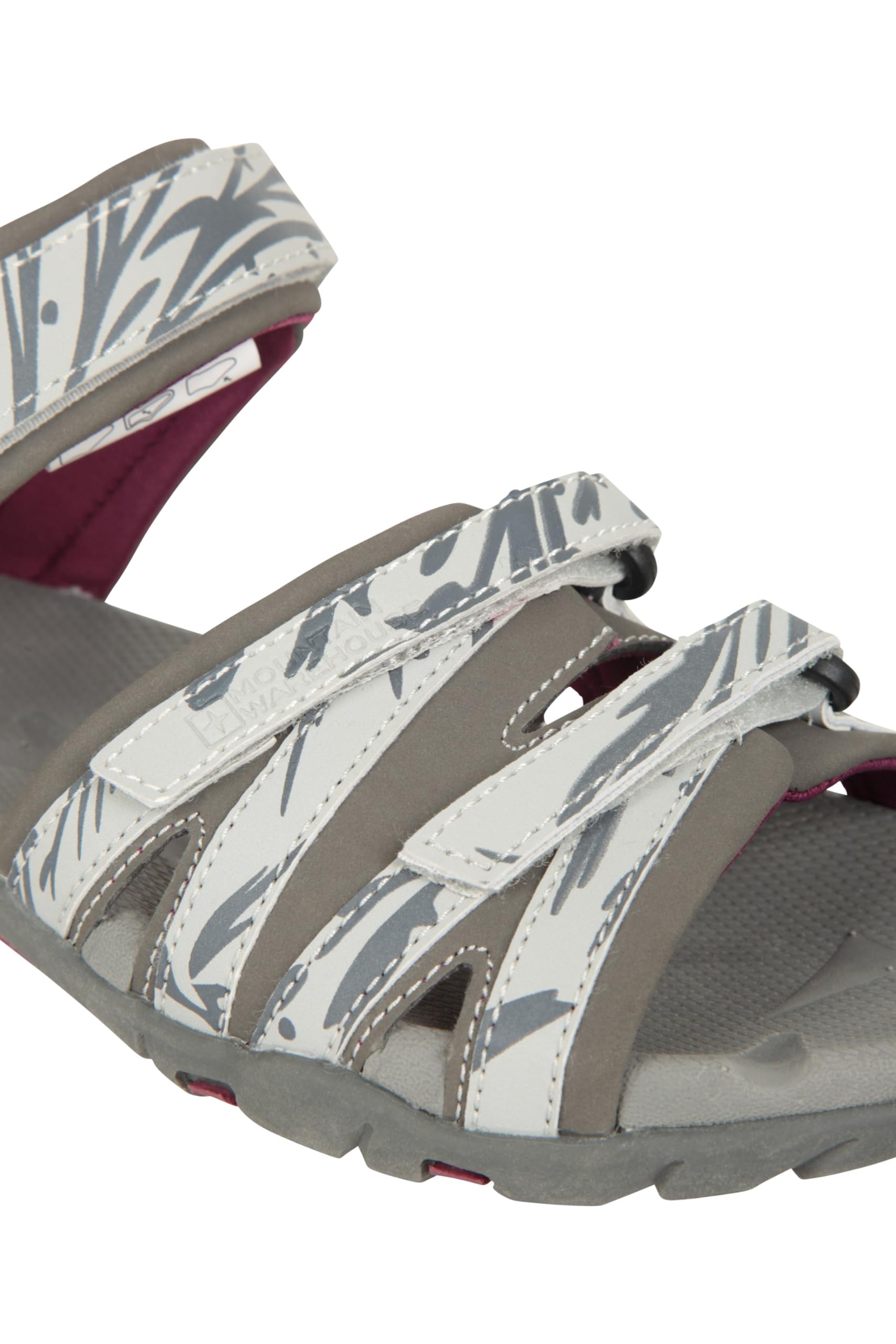 Mountain Warehouse Santorini Wide-Fit Womens Sandals Light Grey Womens Shoe Size 9 US