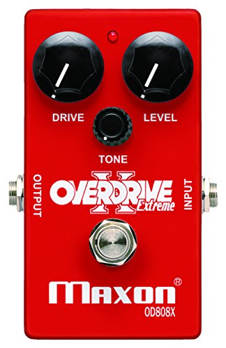 Maxon Compact Series OD808X Overdrive Extreme Bass Distortion Effects Pedal