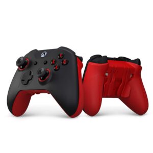 scuf prestige custom performance controller for xbox one, xbox series x|s, pc & mobile - black & red - xbox