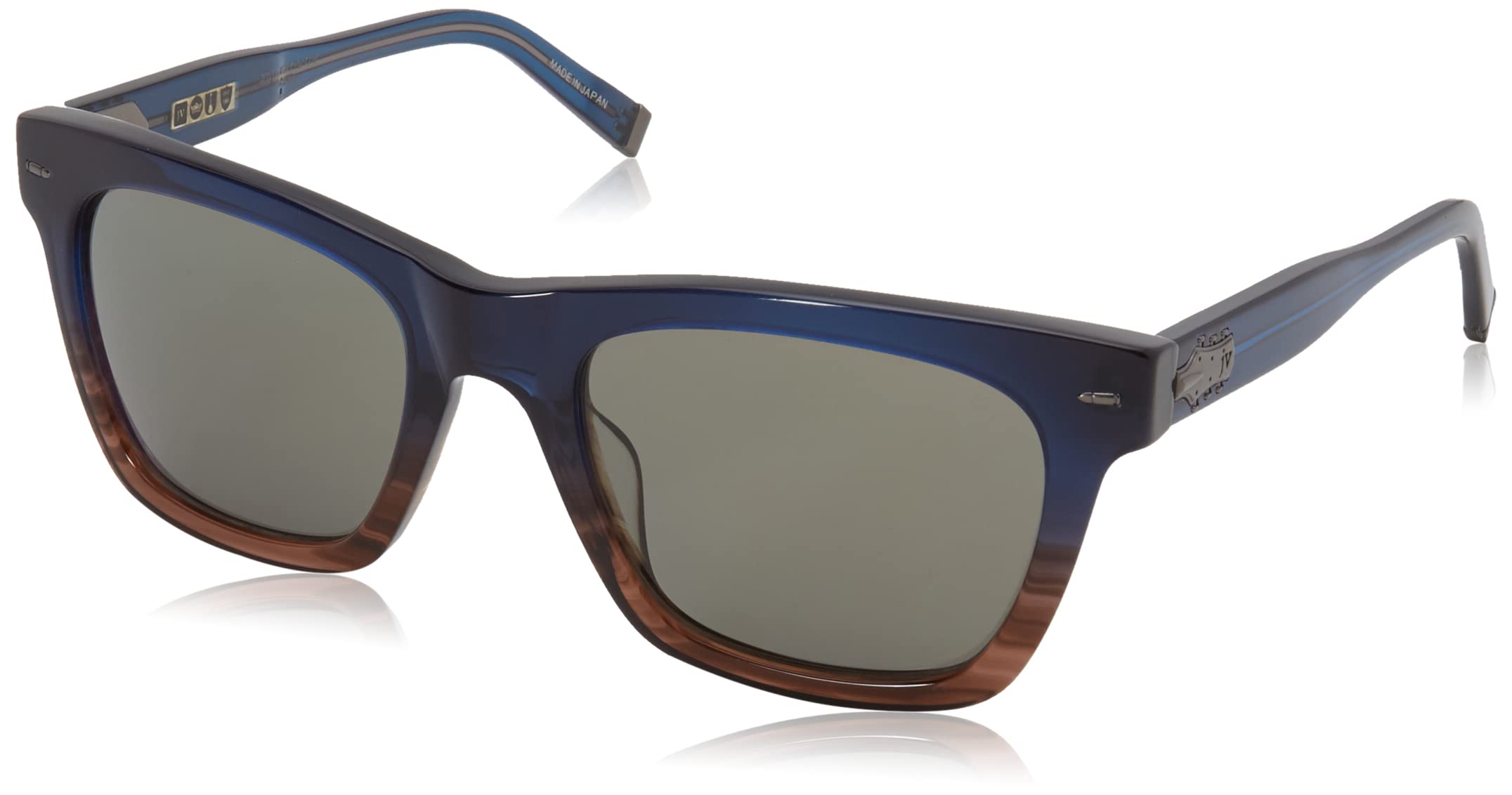 John Varvatos V510 Square Sunglasses, Navy Gradient UF, 21 mm