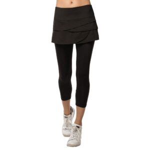 Lucky In Love Scallop Capri (Black, Medium)