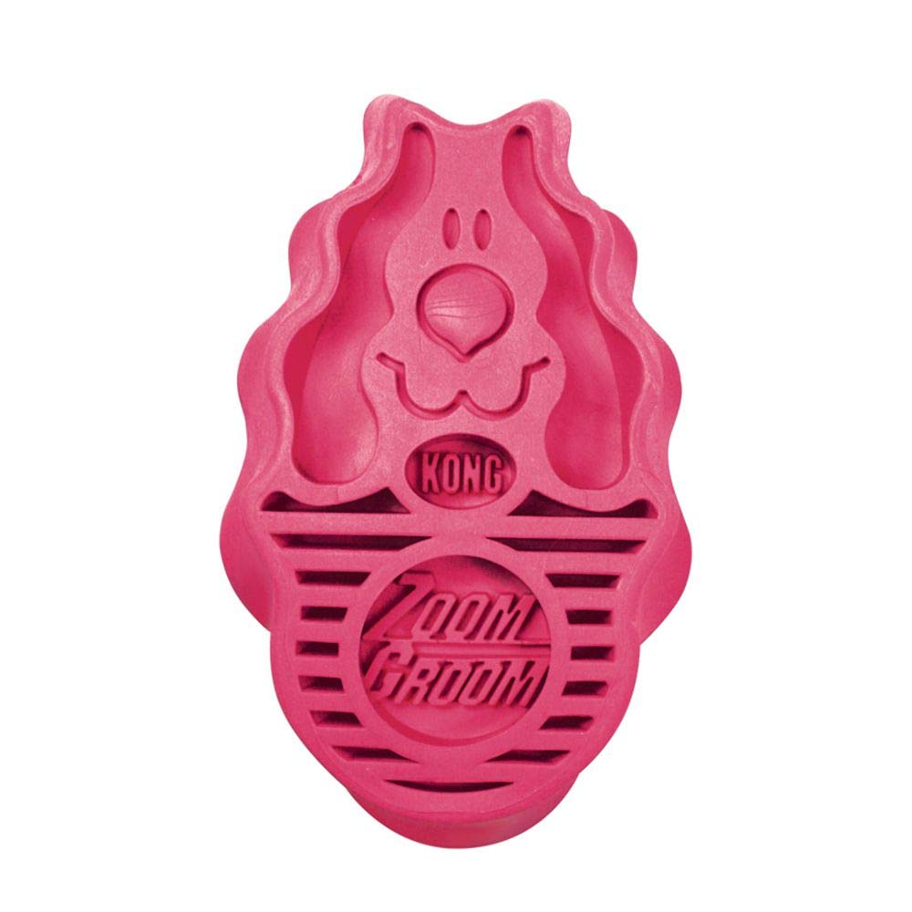 KONG Zoom Groom Multi-Use Dog Brush Pink