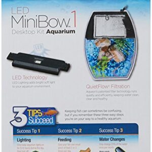 Aqueon Products 015905178020 LED Minibow Aquarium Kit, 1 Gallon, Black