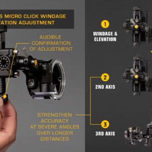 Trophy Ridge React One Pro Archery Bow Sight, Right Hand, 0.019 Pin