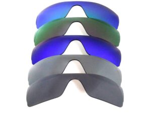 galaxy replacement lenses for oakley batwolf black&gray&blue&purple&green color polarized 5 pairs