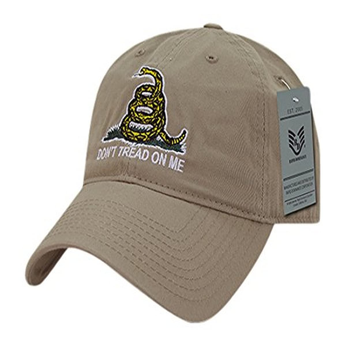 Rapiddominance Gadsden Flag Relaxed Graphic Cap, Khaki