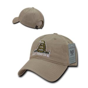 Rapiddominance Gadsden Flag Relaxed Graphic Cap, Khaki