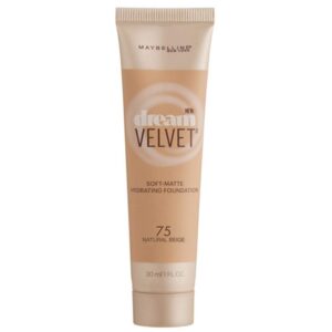 maybelline new york dream velvet soft-matte hydrating foundation, natural beige, 1 fl. oz.