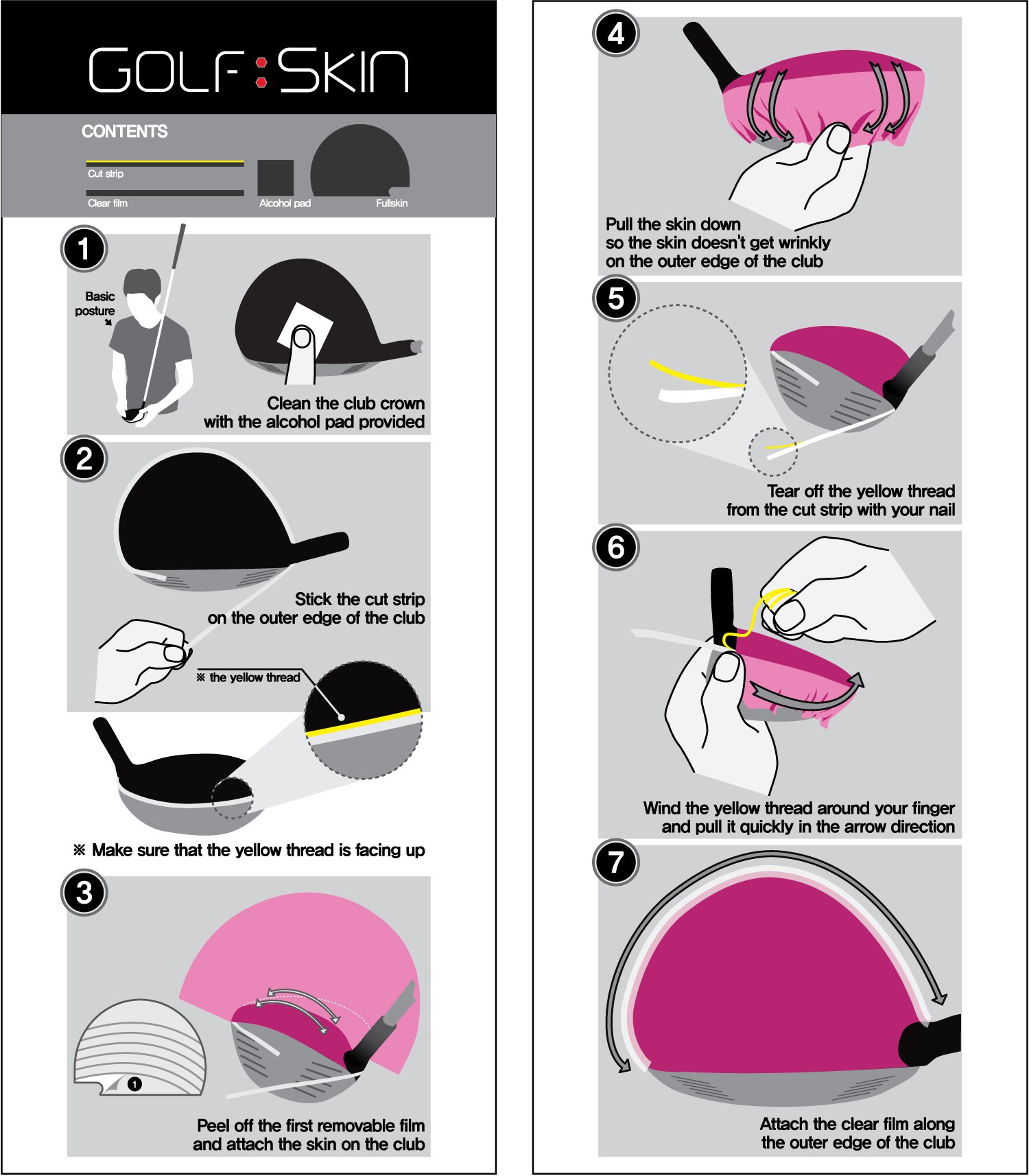 GOLFSKIN Golf Club Head Protection Full Skin_F75