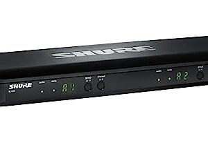 Shure BLX188/CVL UHF Wireless Microphone System - Perfect for Interviews, Presentations, Theater - 14-Hour Battery Life, 300 ft Range | includes (2) Lavalier Mics, Dual Channel Receiver | H10 Band