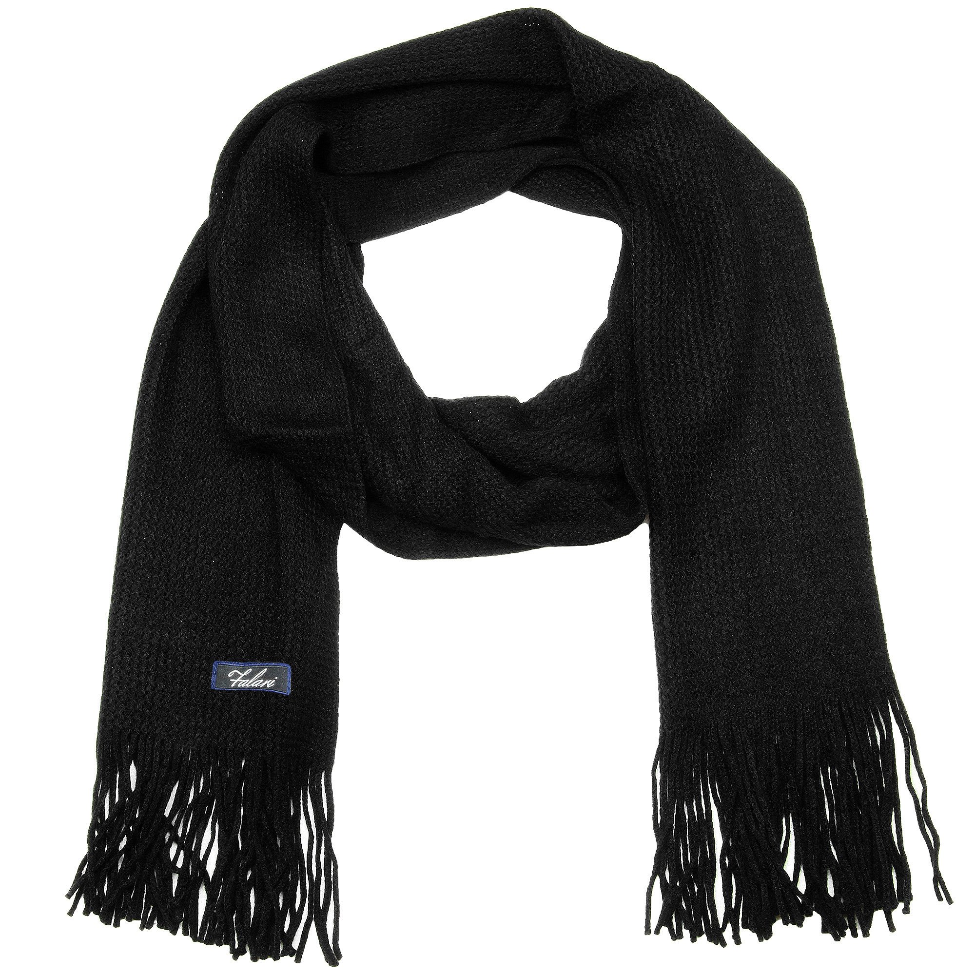 Falari Men Knitted Winter Scarf 2098-BLACK