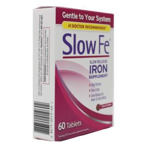 Slow Fe Iron Supplement Tablets, 60 Count Pack of 5