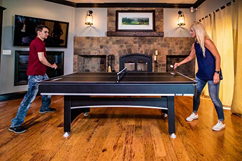 Triumph Sports Phoenix 7’ Billiard Table with Table Tennis Conversion Top for a Game of Pool or an Action-Packed Table Tennis Game