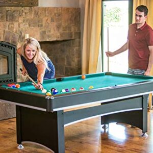 Triumph Sports Phoenix 7’ Billiard Table with Table Tennis Conversion Top for a Game of Pool or an Action-Packed Table Tennis Game