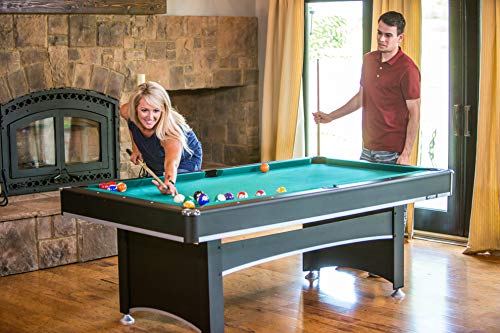 Triumph Sports Phoenix 7’ Billiard Table with Table Tennis Conversion Top for a Game of Pool or an Action-Packed Table Tennis Game