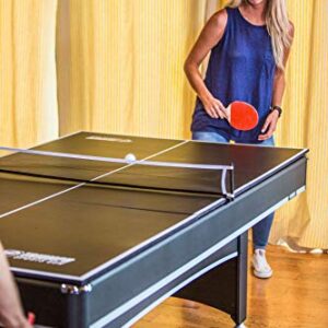 Triumph Sports Phoenix 7’ Billiard Table with Table Tennis Conversion Top for a Game of Pool or an Action-Packed Table Tennis Game