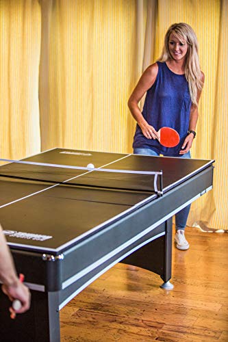 Triumph Sports Phoenix 7’ Billiard Table with Table Tennis Conversion Top for a Game of Pool or an Action-Packed Table Tennis Game