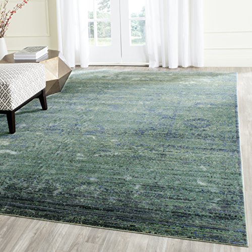 SAFAVIEH Mystique Collection Area Rug - 8' x 10', Green & Multi, Watercolor Overdyed Distressed Design, Non-Shedding & Easy Care, Ideal for High Traffic Areas in Living Room, Bedroom (MYS920G)