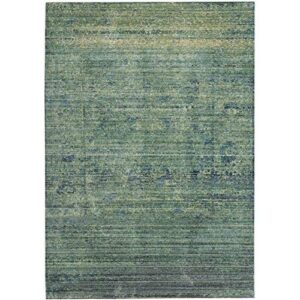 SAFAVIEH Mystique Collection Area Rug - 8' x 10', Green & Multi, Watercolor Overdyed Distressed Design, Non-Shedding & Easy Care, Ideal for High Traffic Areas in Living Room, Bedroom (MYS920G)