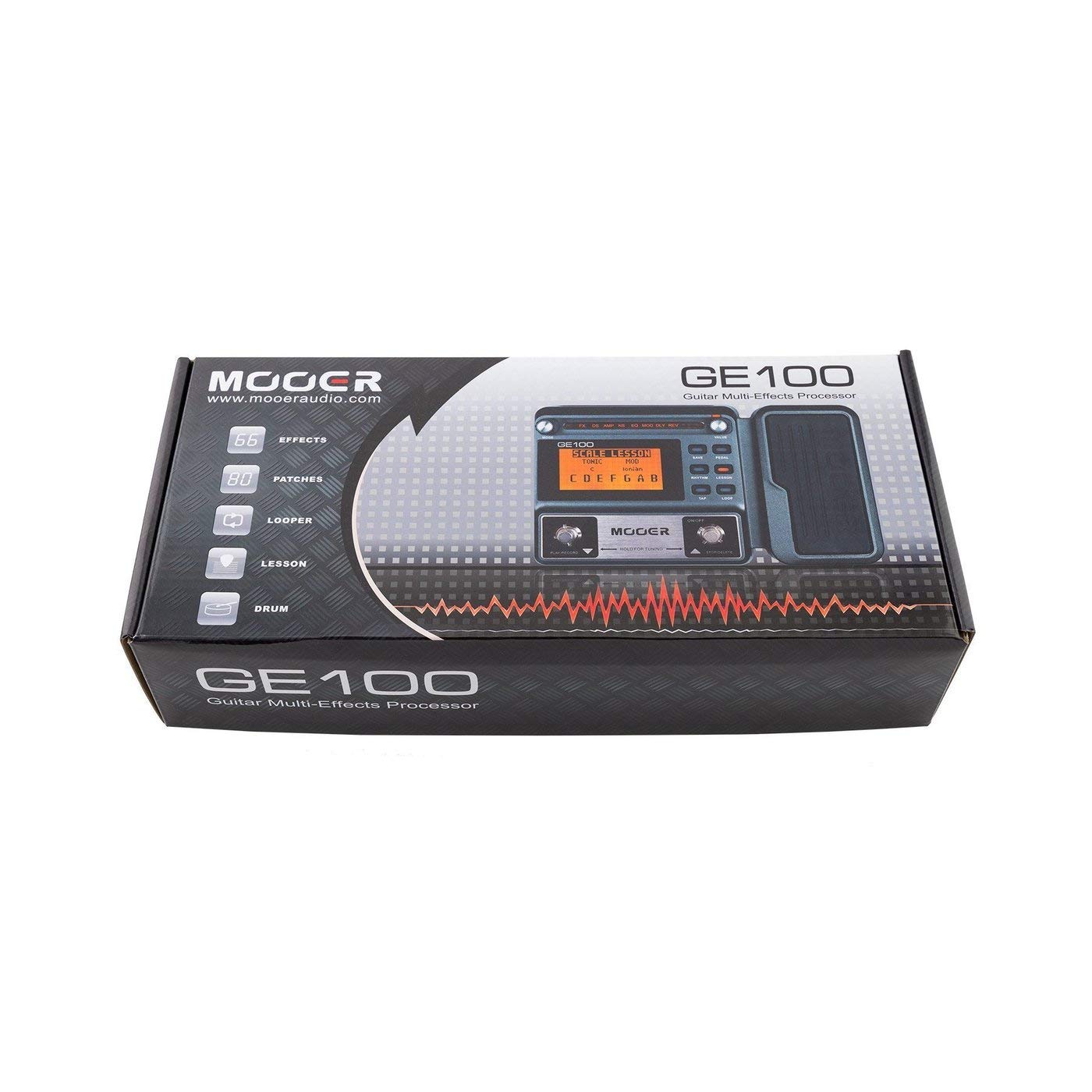 Mooer GE100 Multi Effects Processor w/ 2 Guitar Cables