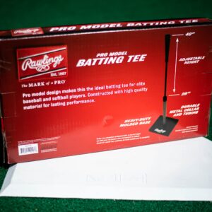 Rawlings | PRO MODEL Batting Tee | Heavy Duty Base | Adjustable Height 21"-36"