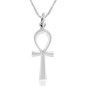 aeravida eternity egyptian ankh religious cross .925 sterling silver necklace