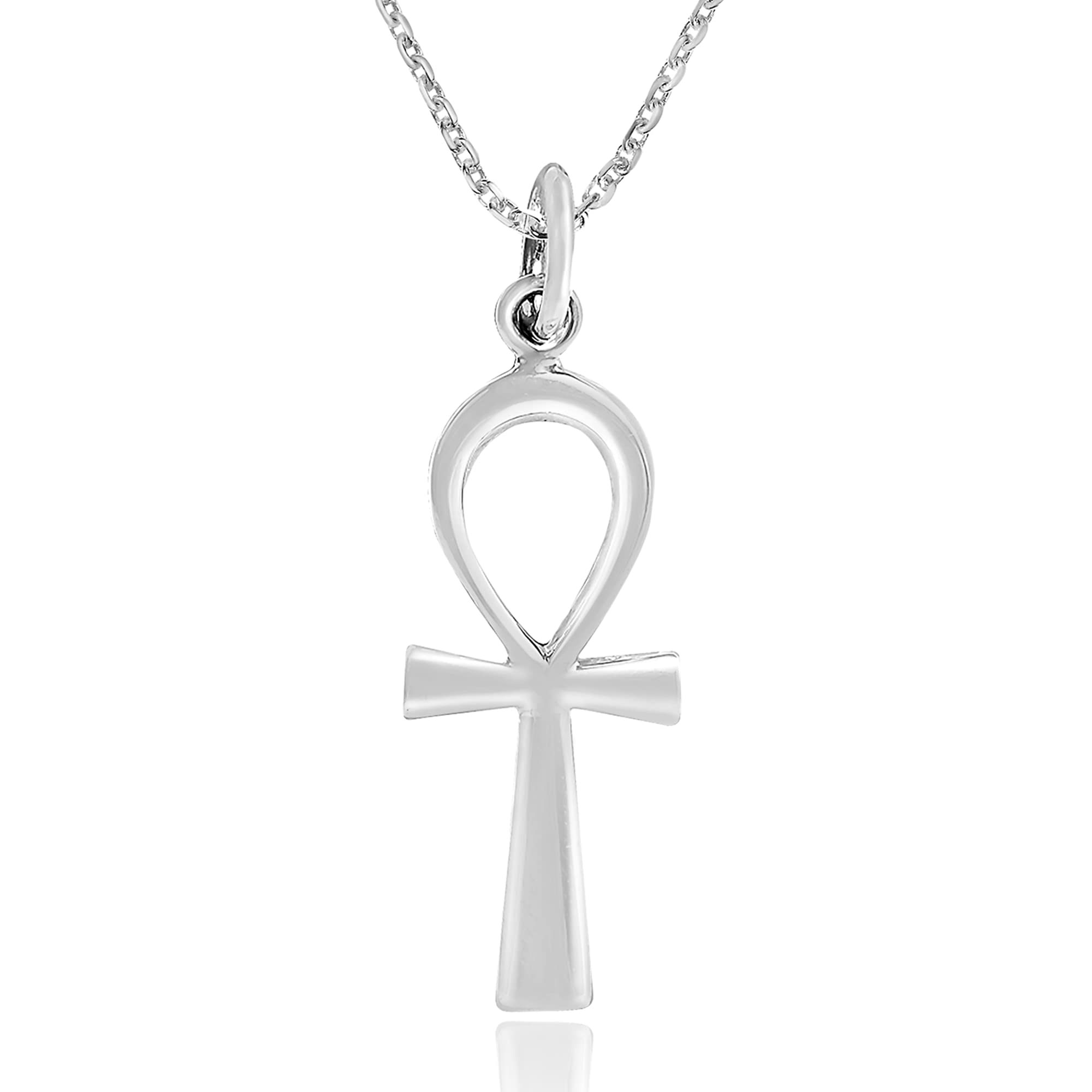 AeraVida Eternity Egyptian ANKH Religious Cross .925 Sterling Silver Necklace