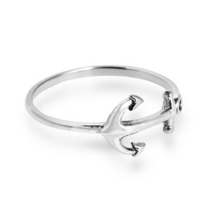 AeraVida Nautical Anchor of Hope Band .925 Sterling Silver Ring | Unisex Rings Silver | 925 Sterling Silver Anchor Rings | Hope Rings | Comfort Fit USA Sizes 6-11