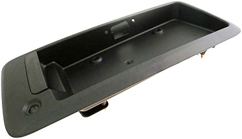 APDTY 112812 Exterior Rear Right Cargo Door Handle License Plate Bracket Holder Black Plastic Replaces 25989400, 15167638, 15269298