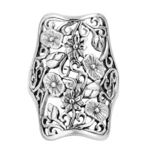 aeravida vintage vine filigree 925 sterling silver thumb ring | antique statement ring | 27x29mm (8)