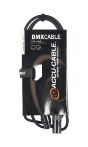 adj products ac3pdmx3 stage and studio power cable, black