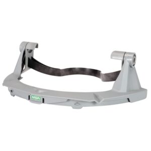 MSA 10116628 V-Gard Frame - Elevated Temperature Applications - Heavy Duty, Fits Full-Brim Hard Hats, Gray, Polycarbonate (PC), Non-Metal, Durable & Replaceable Safety Helmet Accessory/Attachment