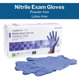 McKesson Confiderm 3.5C Nitrile Latex-Free MED Exam Gloves, Medium, Chemo Tested, Powder-Free, 200/BX (CASE of 10)