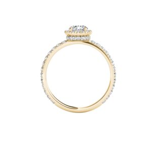 De Couer 14k Yellow Gold 1ct TDW Diamond Single Halo Engagement Ring (H-I, I2) (8.5)