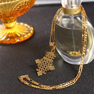 Africa Gold Necklace Ethiopian African Gold Wedding Cross Pendant Jewelry