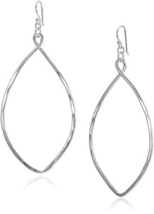 robert lee morris large oval silver drop earrings