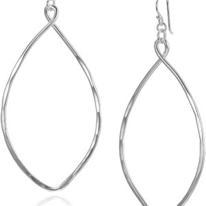 Robert Lee Morris Large Oval Silver Drop Earrings