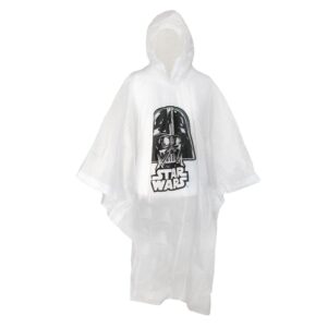 disney adult star wars darth vader clear rain poncho (1, one size)