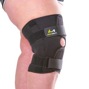 braceability plus size knee brace - bariatric hinged wraparound sleeve for extra-large legs and obese thighs to support meniscus tears, arthritis pain, tendonitis, ligament injuries and sprains (6xl)