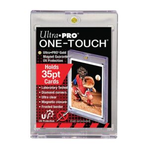 10 ultra pro 35pt magnetic card holder cases - holds regular baseball, football, hockey cards