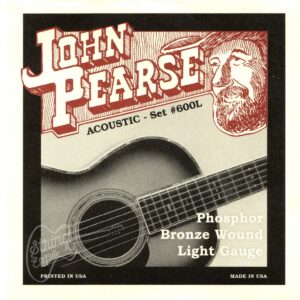 john pearse guitar strings 3 pack acoustic phosphor bronze #600l light