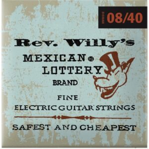 Reverend Willy's Mexican Lottery Brand Guitar Strings Electric 3 Sets 08-40