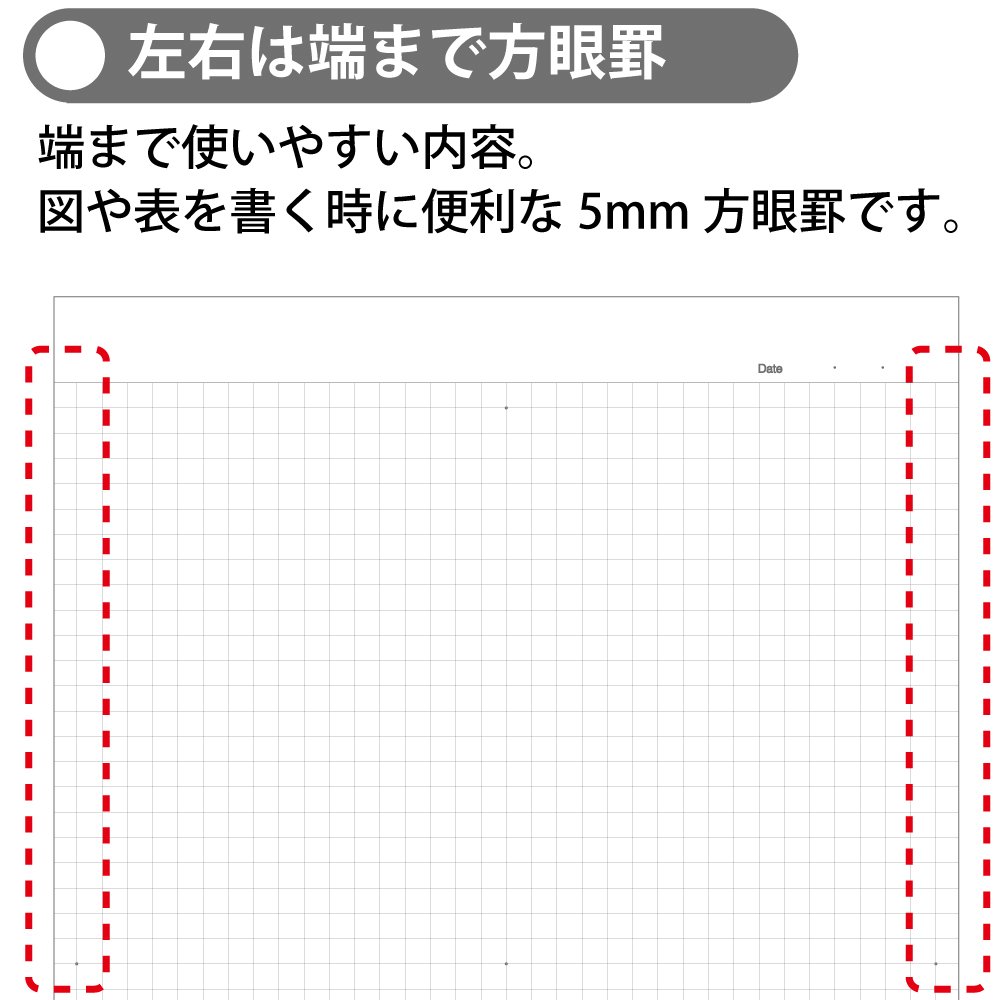 KOKUYO Campus Notepad, Business Type, Grid 5mm Ruled, A5, 70 Sheets, Black Cover, Japan Import (RE-M747S5-D)