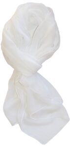 ted and jack - solid silk lightweight accent scarf (white)