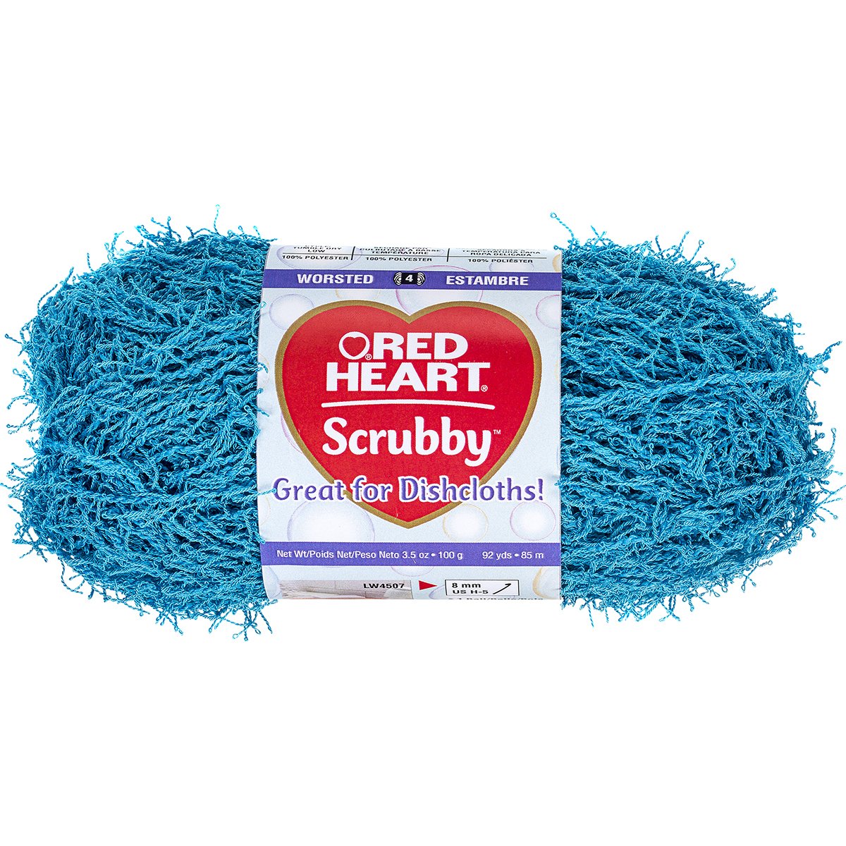 RED HEART Scrubby E833 Yarn, Ocean