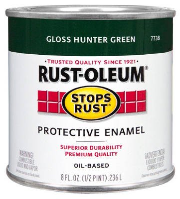 Rust-Oleum Indoor and Outdoor Gloss Hunter Green Protective Enamel 0.5 pt.