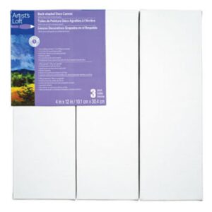 artist's loft back stapled deco canvas 3 pack, 4in x 12in