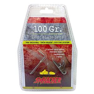 swhacker 100 grain 2in replacement blades - 6 pack