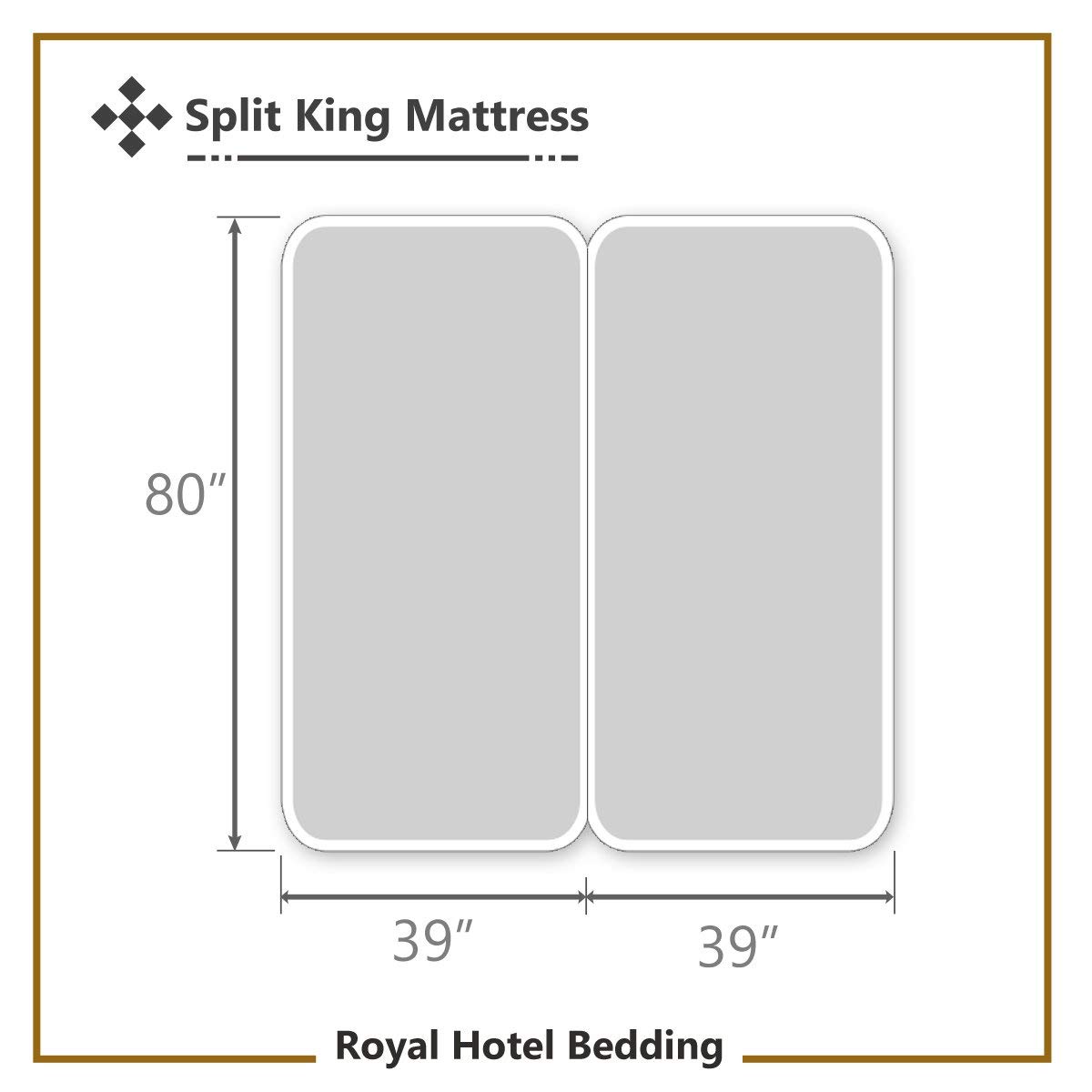 Royal Hotel Bedding 650-Thread-Count Bed Sheets - Wrinkle Free Sheets - Deep Pocket, Cotton Blend, Sateen Sheets, Hypoallergenic, 5 Piece - Split-King : Adjustable King Size - Taupe, Striped