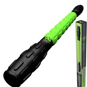 Massage Roller Stick Pro - Best Body Roller for Muscles Deep Tissue, Sore Calf, Cramps, Back Tightness, Knots, Myofascial Release, Physical Therapy, Recovery - Muscle Roller Stick for Athletes (Green)